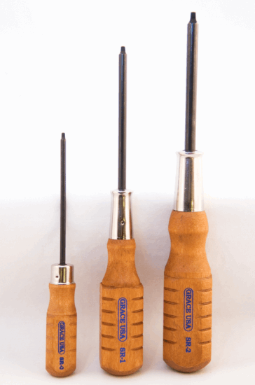 GRACE USA Made 3 Piece Square Recess Screwdriver Set SR-3